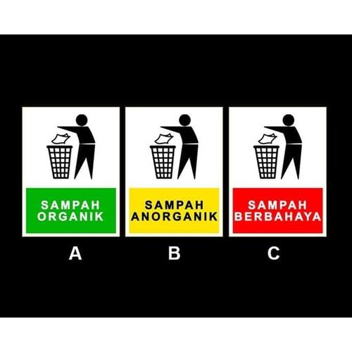 Jual READY STOCK STICKER / STIKER TEMPAT SAMPAH SAFETY SIGN K3 - Kab ...