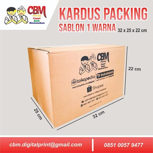 Jual Kardus Box Dus Polos Packing Cetak Print Sablon 1 Warna - Kota ...