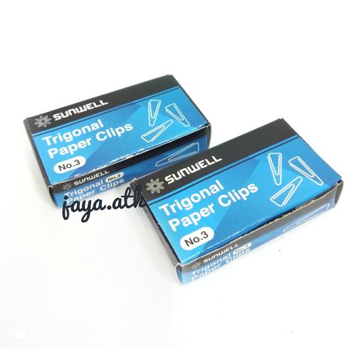 Jual PAPERCLIP TRIGONAL CLIP PENJEPIT KLIP KERTAS SEGITIGA NO.3 KECIL ...