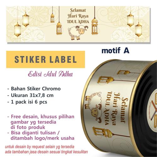 Jual Stiker label Chromo 31x7,8 cm label Toples, Kaleng Makanan Idul ...