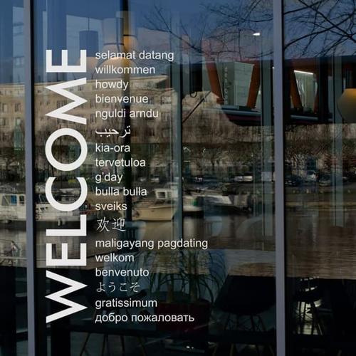 Jual Wall Sticker Welcome Kaca Kantor Rumah Murah - Hijau - Kota ...