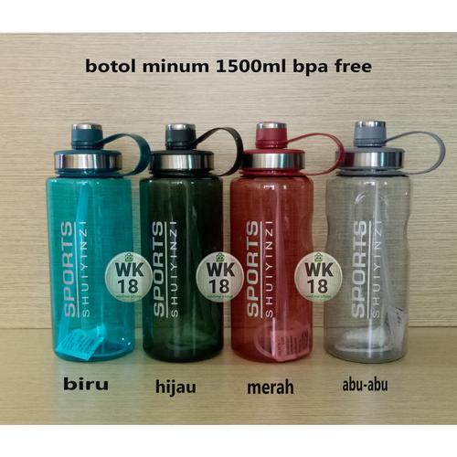 Jual botol minum kapasitas jumbo 1,5lt/1500ml+botol minum trendy dan ...