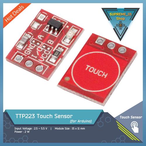 Jual TTP223 Capactive Touch Sensor Red | Arduino Raspberry pi - Jakarta ...