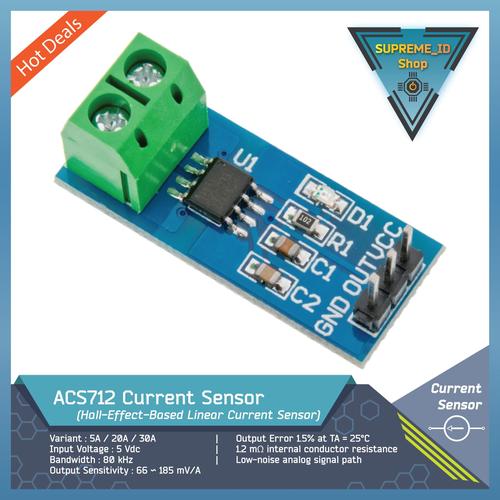Jual ACS712 Current Detection Sensor | Arduino Raspberry pi - 5A ...