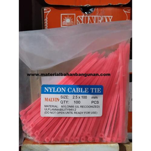 Jual Cable Ties Panjang 10 cm Lebar 2.5 mm Pink Ikat Kabel Jual Grosir ...