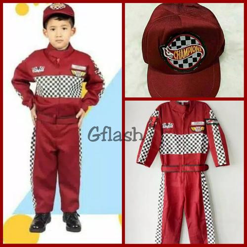 Jual Kostum Profesi Anak Pembalap Mobil F1 Racer Baju Seragam Kijang ...