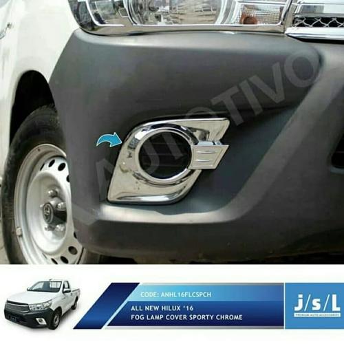 Jual Cover Fog Lamp All New Hilux Model Sporty Chrome 100% Original ...