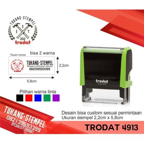 Jual trodat 4913 stempel custom perusahaan multicolor - Kota Surabaya - tukang stempel | Tokopedia