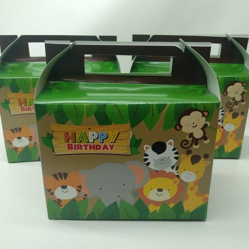 Jual snackbox jungle / Snack box jungle / wadah snack ultah tema jungle ...