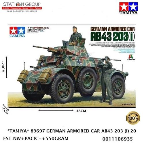 Jual TAMIYA 89697 GERMAN ARMORED CAR AB43 203 (I) 20 - MODEL KIT - Kota ...
