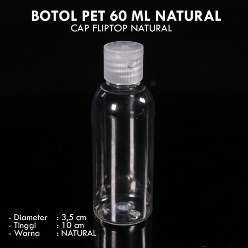 Jual Botol Plastik Bening 60ml dan 100ml Fliptop TERMURAH / Botol Isi ...