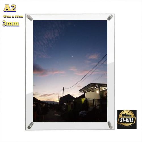 Jual Frame Bingkai Akrilik A2 3mm 48cm x 66cm frame figura poster ...