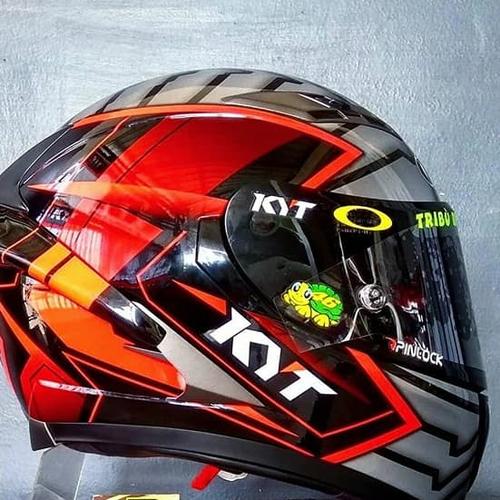 Jual Helm KYT Falcon armour black red paket ganteng upgrade not ...