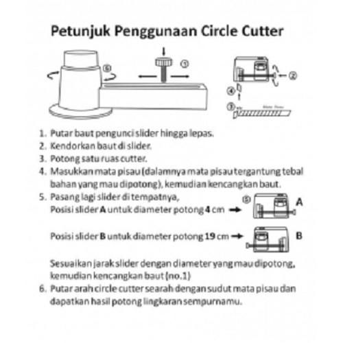 Jual Circle Cutter Alat Pemotong Kertas Pin Lingkaran Cutting Sticker ...