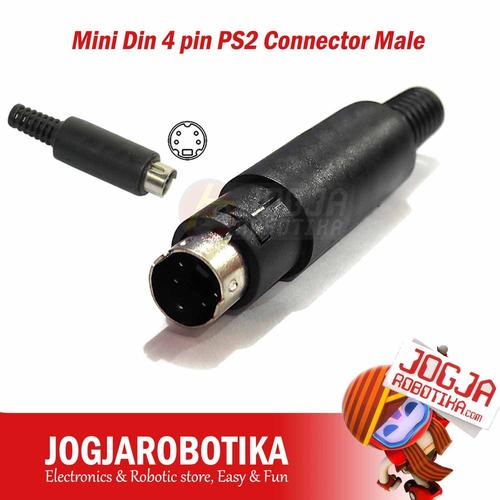 Jual Mini Din 4 pin PS2 Connector Male - Kab. Sleman - Jogjarobotika ...