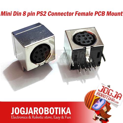Jual Mini Din 8 pin PS2 Connector Female PCB Mount - Kab. Sleman ...