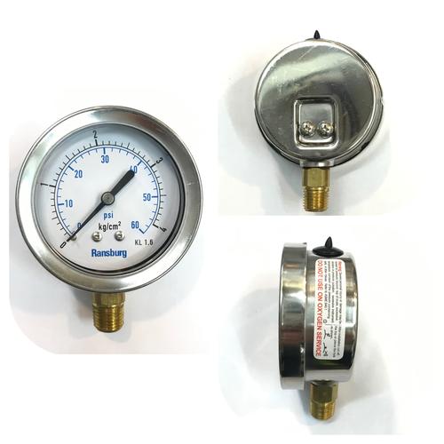 Jual RAS 136 2.5in Stainless Steel Brass pressure gauge RANSBURG ...
