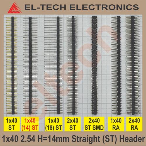 Jual 40 40P 40Pin P Pin 1x40 1 x 40 2.54mm Straight Header Lurus 14mm ...