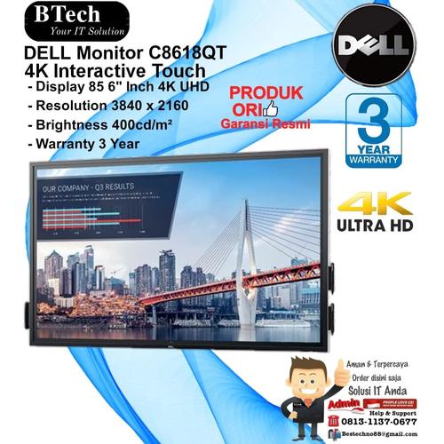 Jual DELL Monitor C8618QT 4K Interactive Touch - Jakarta Pusat ...