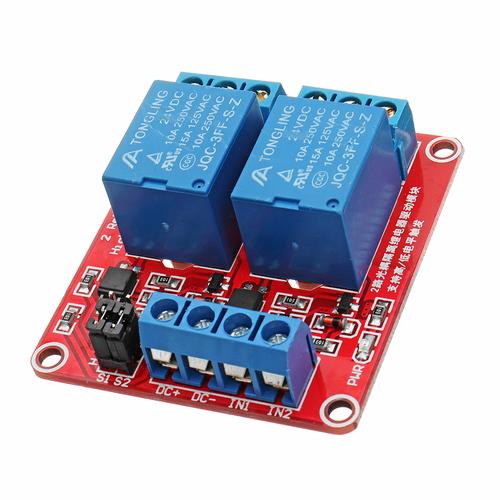 Jual 24V 2 Channel Level Trigger Optocoupler Relay Module Power Supply ...