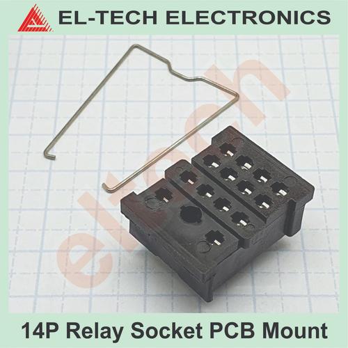 Jual 14P 14Pin 14 P Pin Relay Socket Soket Pasang Ke PCB Mount PT-14 ...