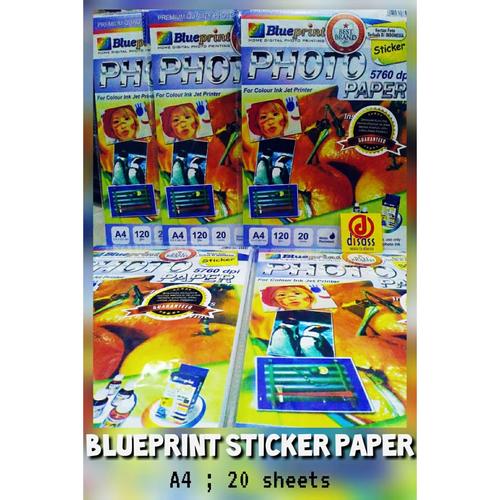 Jual Kertas Sticker Blueprint Jeruk A4 120gsm 20Sheet - Disass Jogja ...
