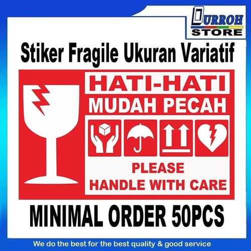 Jual Stiker Fragile, Sticker Fragile, Fragile Untuk Packingan Online ...