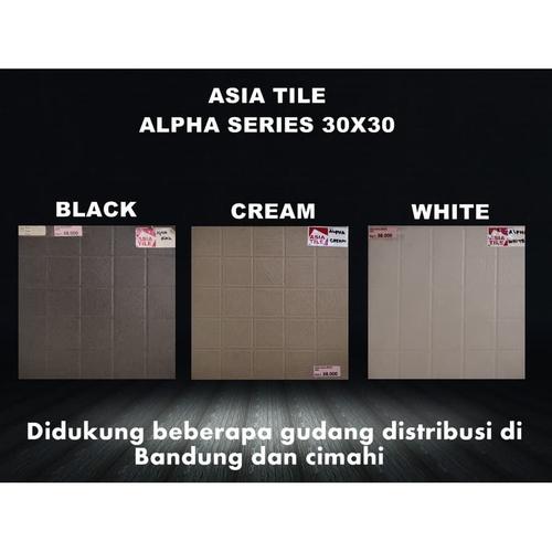 Jual KERAMIK LANTAI ASIA TILE ALPHA SERIES 30X30 KW 1 - Black - Kota ...