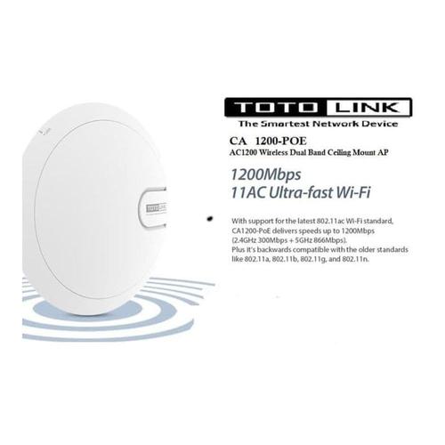 Jual TOTOLINK CA1200-POE Wireless Dual Band Celling Mount Access Point ...
