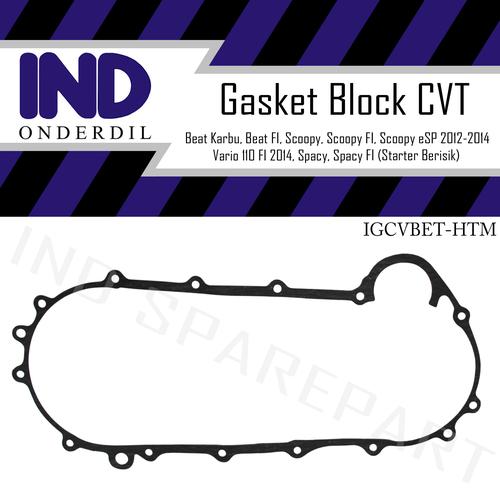 Jual Gasket Packing-Paking Blok-Block CVT Hitam Beat Karbu-FI/Scoopy-F1 ...