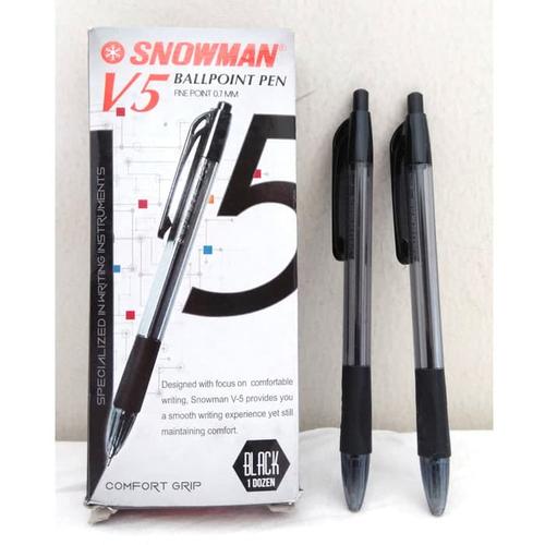 Jual PULPEN SNOWMEN V5 PEN SNOWMAN V5 BALLPOINT 1 PACK 12PCS - Jakarta ...