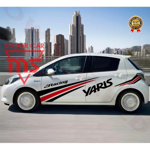Jual stiker mobil yaris sticker toyota yaris side body kombinasi ...