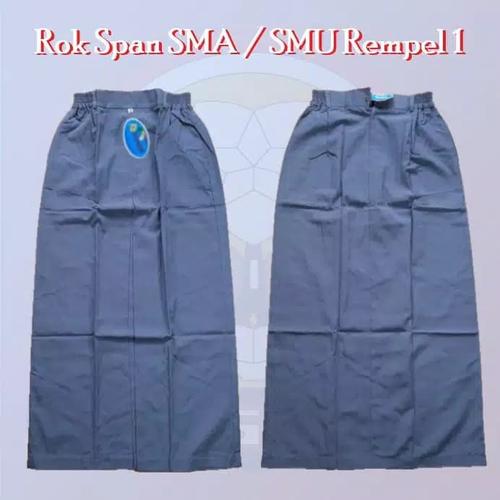 Jual Rok Bawahan Seragam Sekolah ROK SMA ABU ABU SPAN / ROK PANJANG SMA ...