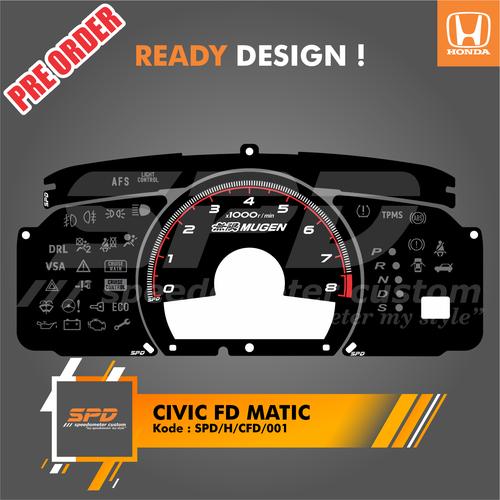 Jual Panel Speedometer Custom Honda Civic FD Matic-SPD Speedometer ...