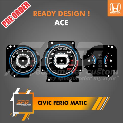 Jual Panel Custom Speedometer Honda Civic Ferio Matic-SPD Speedometer ...