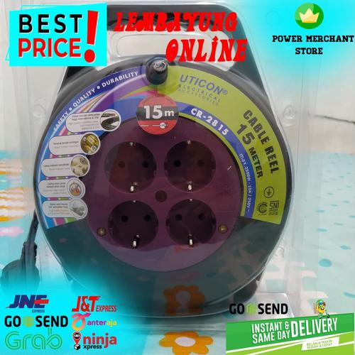 Jual UTICON CR-2815 Cable Reel / Kabel roll 15 Meter 4 Lubang - Jakarta ...