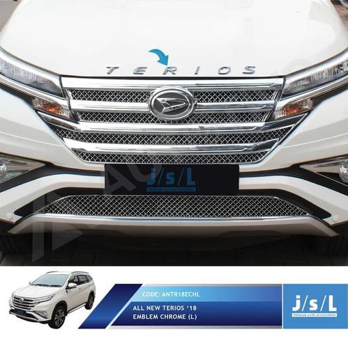 Jual emblem logo kap mesin mobil tulisan terios large crom terios 2018 ...