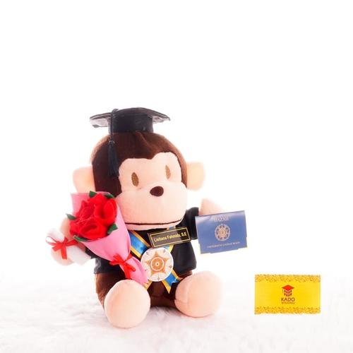 Jual Boneka Wisuda Monyet Baby Milo dengan Buket Bunga dan Ijazah ...