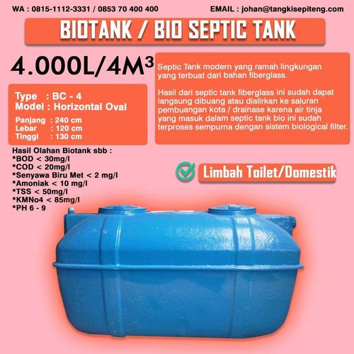 Jual Bio Septic Tank Biotank System BIOTECH 4 m3/day 4000 liter/day ...