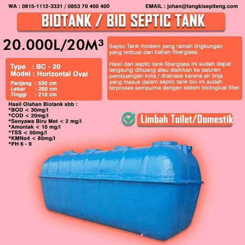Jual Bio Septic Tank Biotank System BIOTECH 20 m3/day 20000 liter/day - Jakarta Barat - Rumah ...