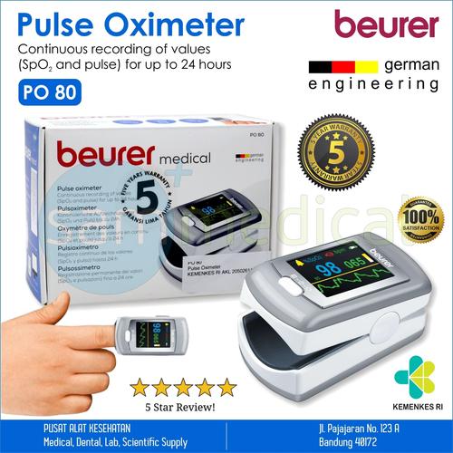 Promo BUERER PO80 Pulse Oxymeter Saturasi Oksigen SPO2 GARANSI Cicil 0% ...