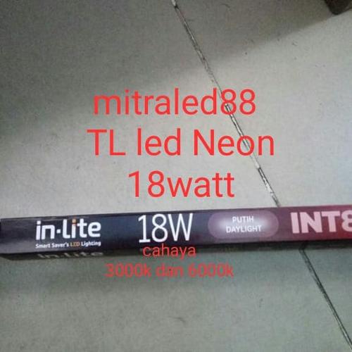 Jual Lampu TL Led 18w/18watt 120cm Inlite T8 Tube 1,2m 18 w neon Led ...