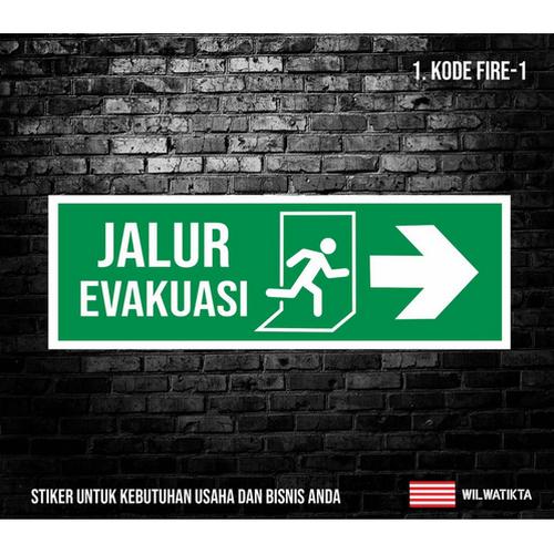 Jual sticker safety sign K3 jalur evakuasi hazard kebakaran 30cm - FIRE ...