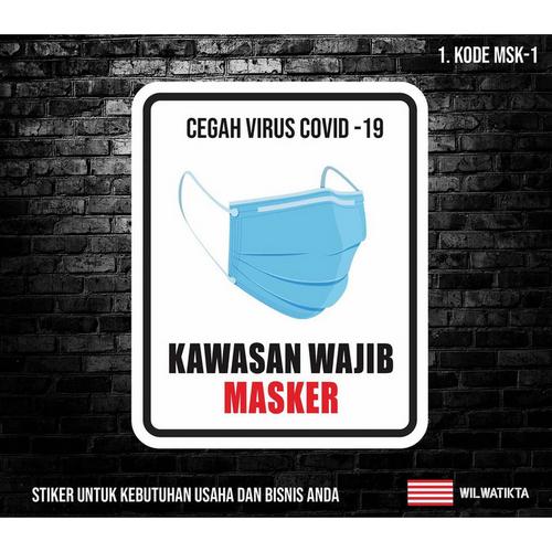 Jual Sticker K3 Safety Sign Warning Sign Wajib Masker - MSK-1 - Jakarta ...