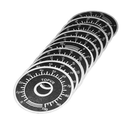 Jual 10pcs 0-100 Potentiometer Knob Scale Digital Dial Scale For 3590S ...