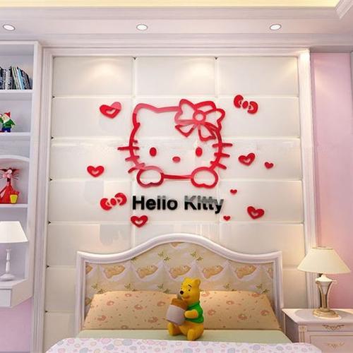Jual Sticker Dinding / Wallpaper Akrilik Kristal Gambar Hello Kitty ...