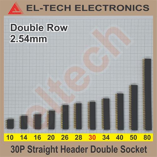 Jual 30 30P 30Pin P Pin Straight Header Socket Double Row FHDS Lurus ...