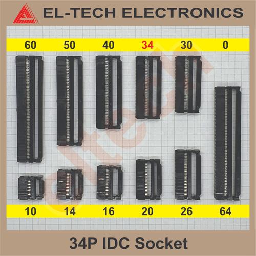 Jual 34 34P 34Pin P Pin IDC Header Socket Female Pasang Ke Kabel Flat ...