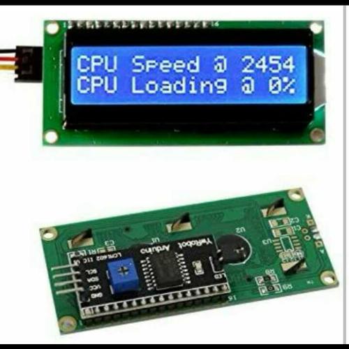 Jual LCD 16x2 Biru Blue 1602 SPI I2C Backpack arduino robot - Kab ...