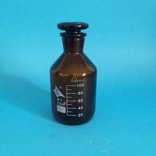 Jual BOTOL REAGEN 125ml COKLAT MULUT KECIL REAGENT BOTTLE BROWN 125 ml ...